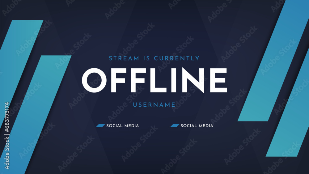 Offline twitch banner. Currently offline streaming background. Modern ...