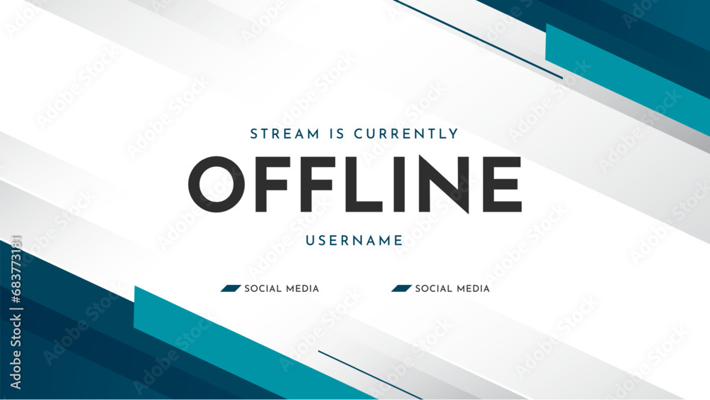 Offline twitch banner. Currently offline streaming background. Modern ...