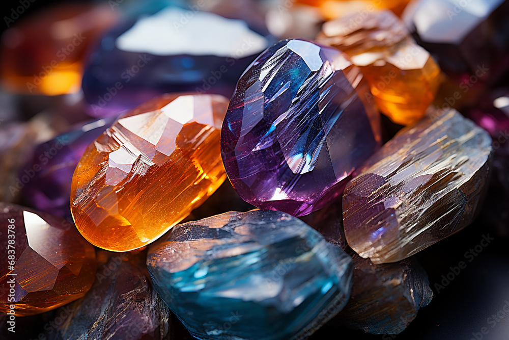 vibrant geological marvels of minerals, crystals, and semi-precious ...