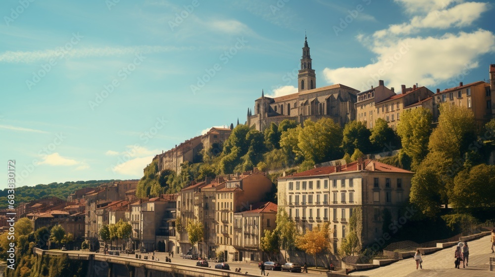Lyon, the hill of Croix-Rousse slopes Stock Photo | Adobe Stock