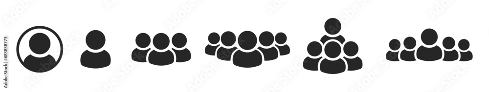 People icon set.Team people icon.Persons symbol.Vector Stock Vector ...