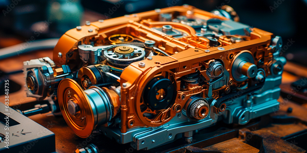 Get a detailed view of the engine's components and layout. Easily identify different parts of ...
