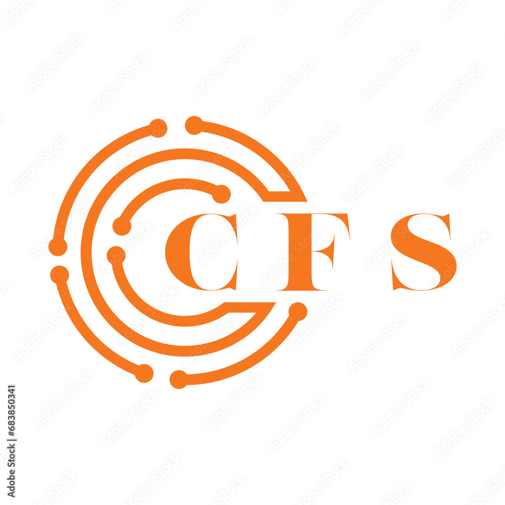 CFS letter design. CFS letter technology logo design on white ...