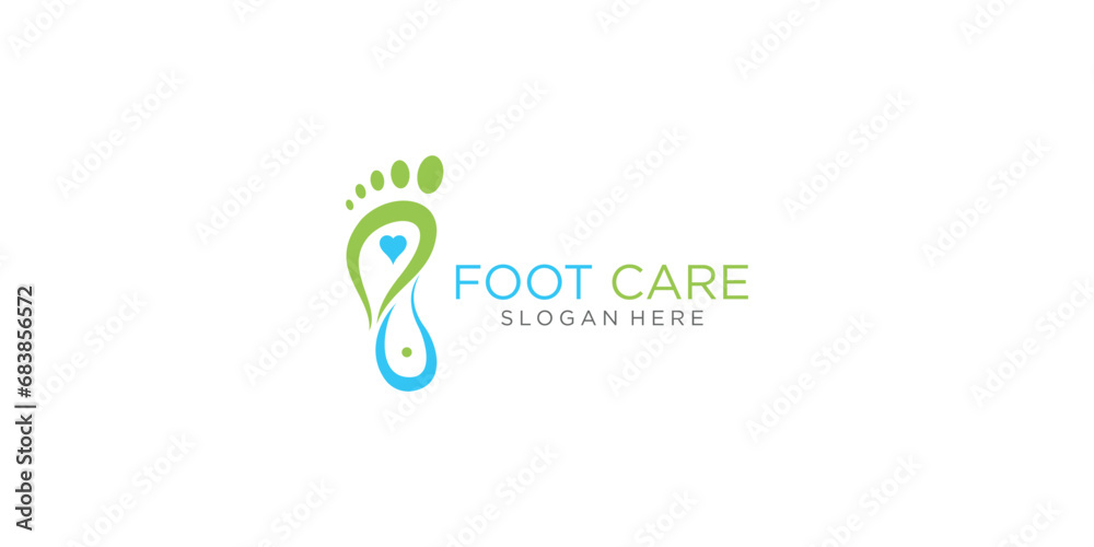 Simple foot care logo design with modern style| premium vector Stock ...