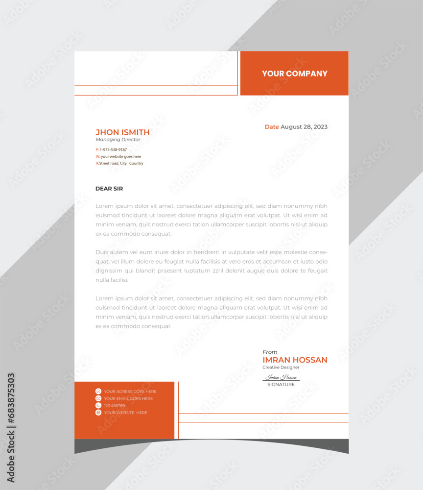 This Corporate Letterhead, Creative and clean Letterheads Effective in ...