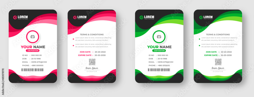 Corporate Modern abstract company personal security badge Office ...