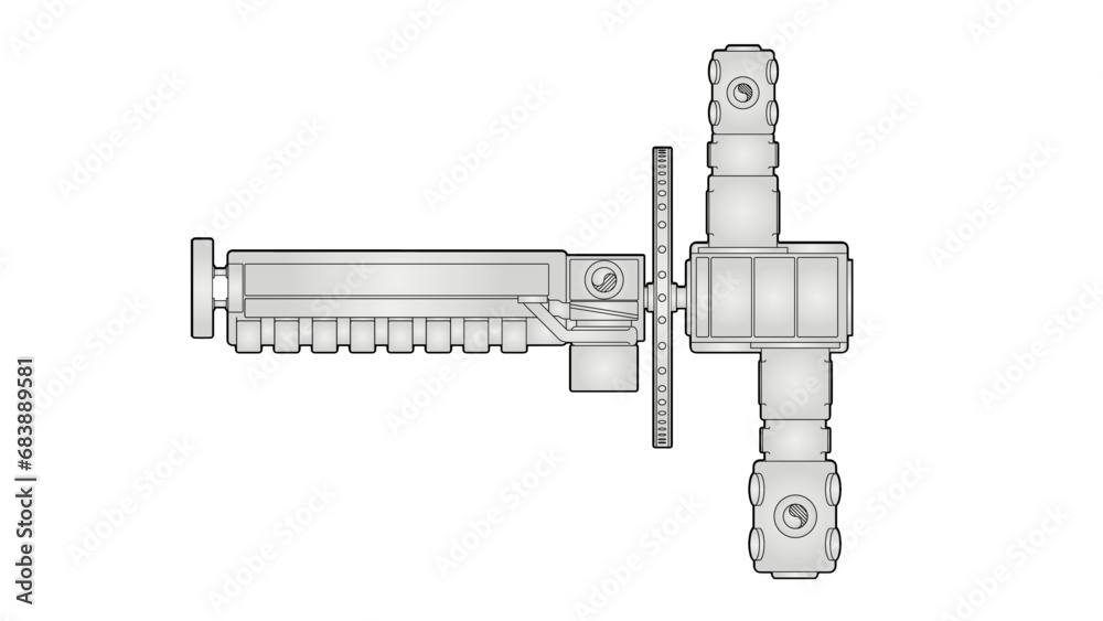 Reciprocating engine and compressor drawing showing a two (2) throw ...