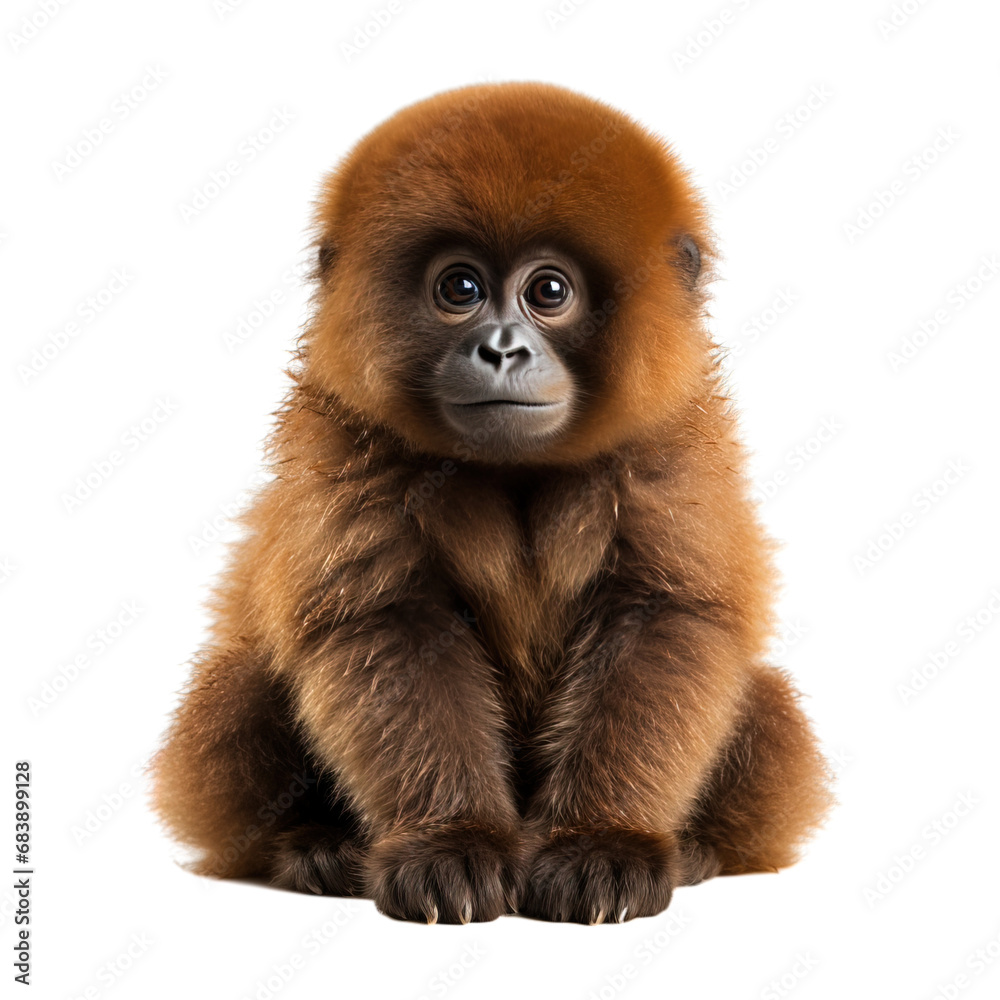 Woolly Monkey on transparent background, png Stock Illustration | Adobe ...