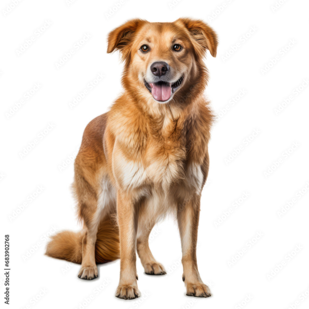 Dog full body png style isolated on an empty white background ...