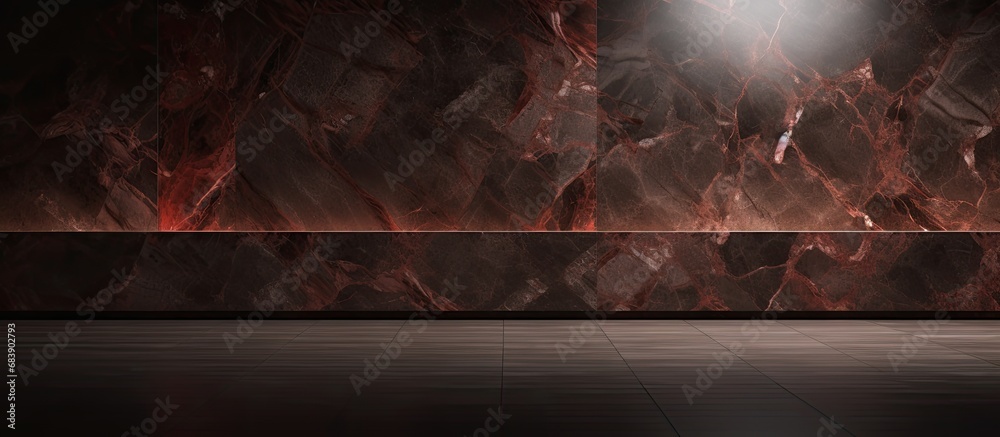 The detailed and dark brown, hot marble wall with a natural stone ...