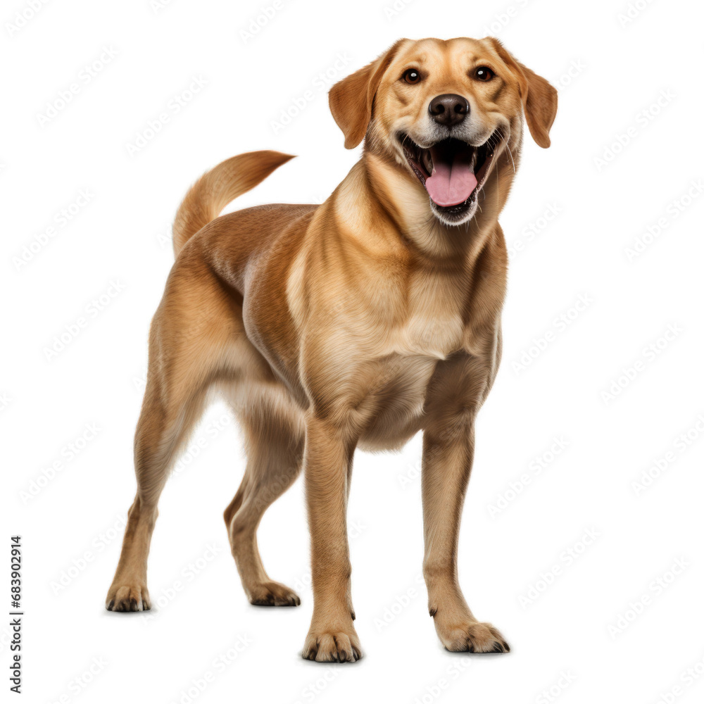 Dog full body png style isolated on an empty white background ...