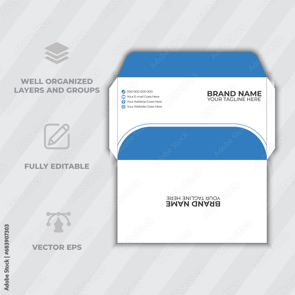Corporate identity envelope Creative modern envelope template Paper ...