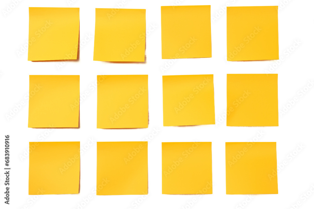 Sticky Notes isolated on Transparent background, Generative Ai Stock ...