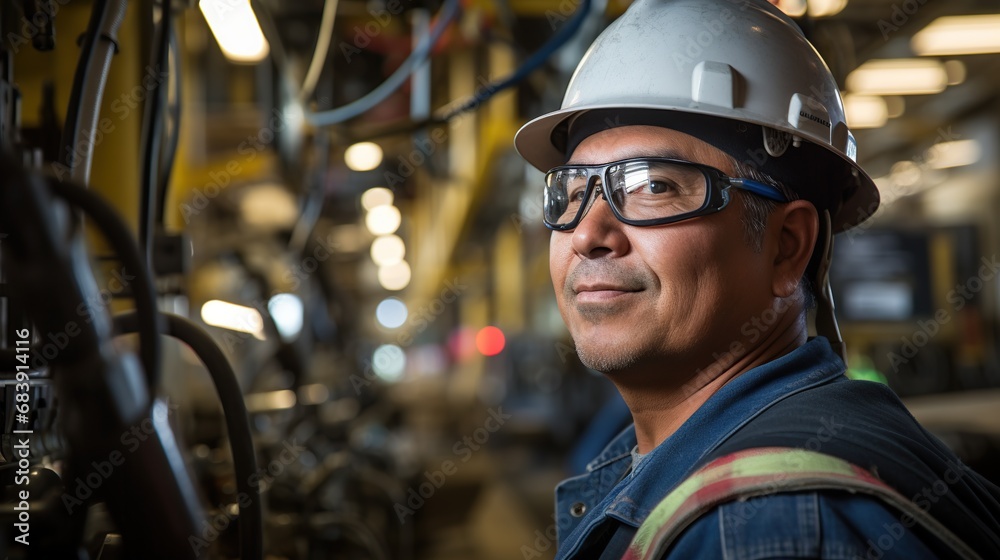 Native American indigenous mechanical engineer working on Industry ...