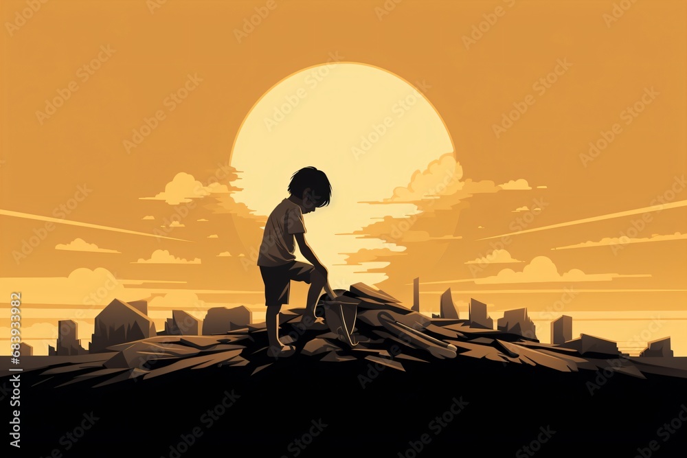 Poster design for awareness of child labour Stock Illustration | Adobe ...