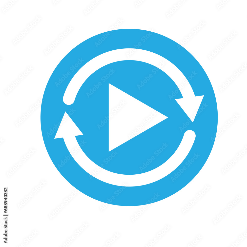 autoplay icon logo vector design template Stock Vector | Adobe Stock