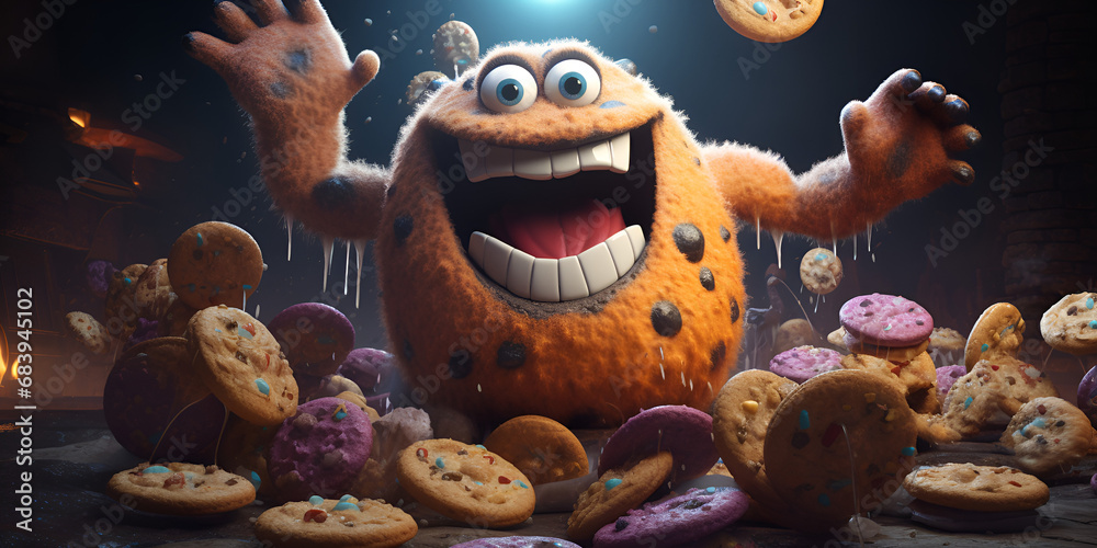 A cartoon character with a big smile and a big smile on his face Waving ...