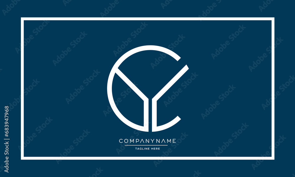 CY or YC Alphabet Letters Logo Monogram Stock Vector | Adobe Stock