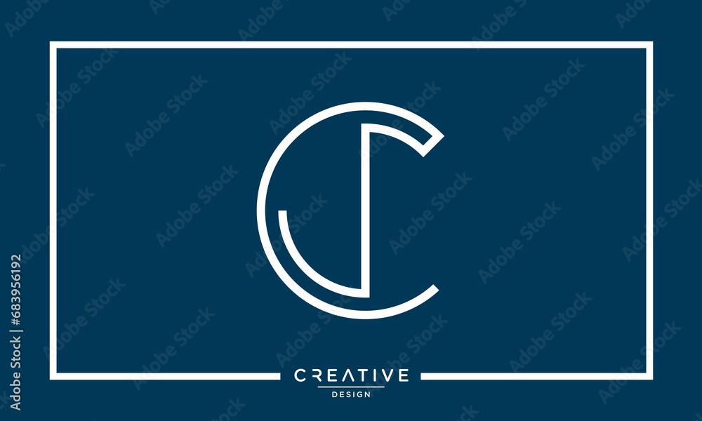 CJ or JC Alphabet Letters Logo Monogram Stock Vector | Adobe Stock
