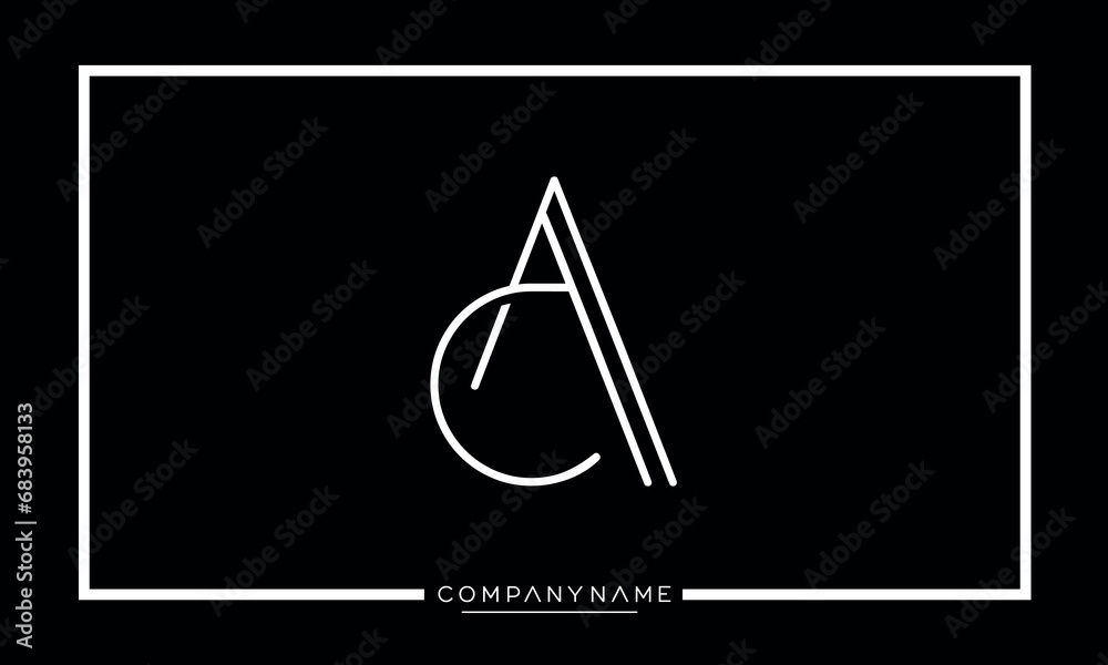 CA or AC Alphabet Letters logo Monogram Stock Vector | Adobe Stock