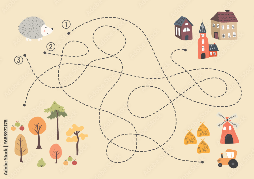 Labyrinth, Maze game for children. Logical puzzle for kids. Quest to ...