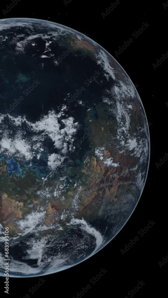 Terran exoplanet for human life. Habitable planet isolated on a black ...