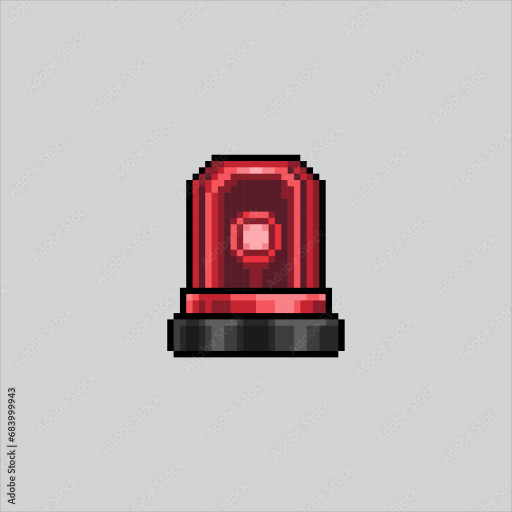 Pixel art illustration Police Siren. Pixelated Siren. Police emergency ...