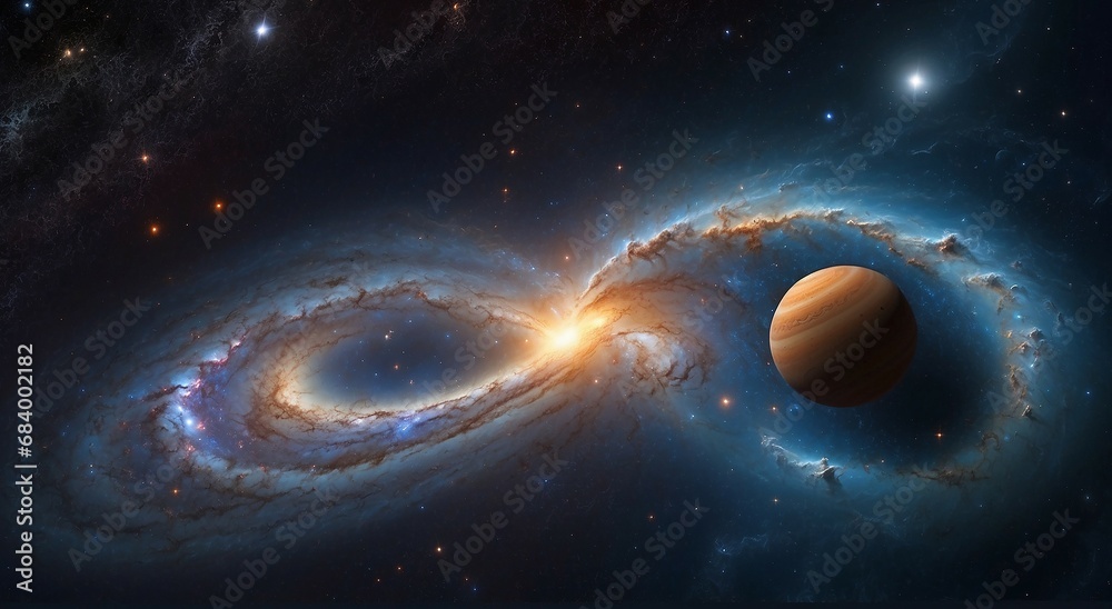 Cosmic Clash: Realistic Depiction of the Collision Between Two Galaxies ...