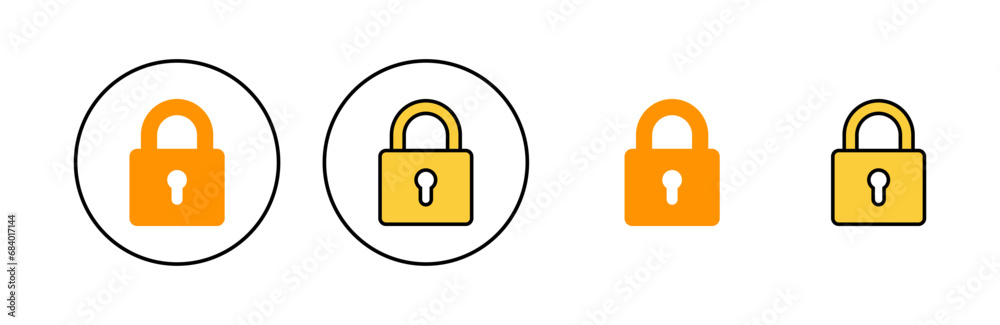 Lock icon set for web and mobile app. Padlock sign and symbol. Encryption icon. Security symbol ...