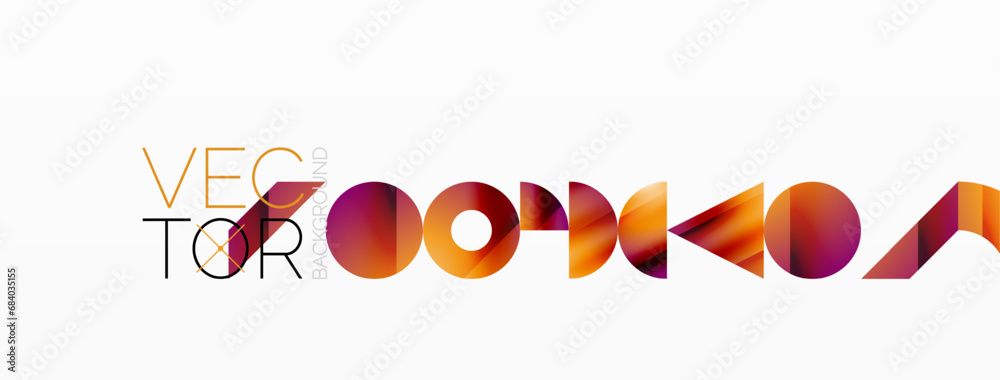 Assorted geometric shapes unite in a minimalistic abstract backdrop ...