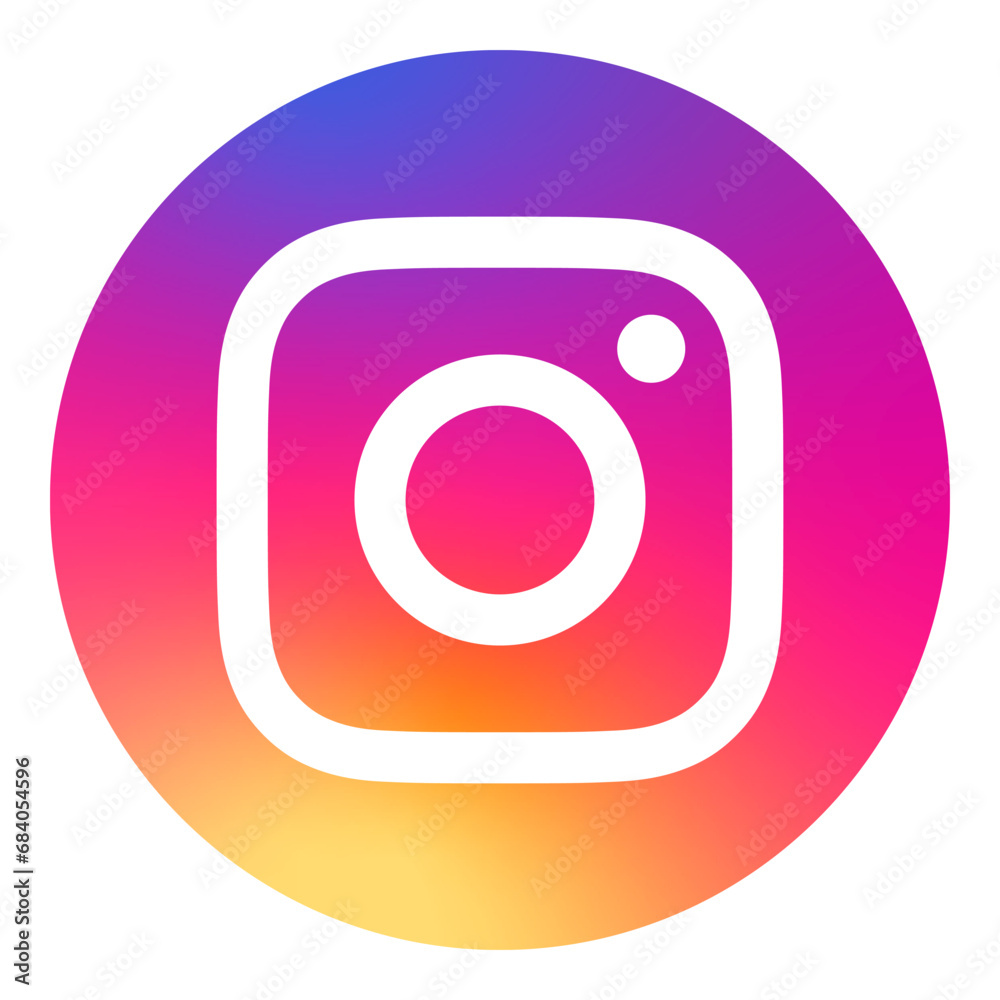 Instagram button icon. Set instagram screen social media and social ...