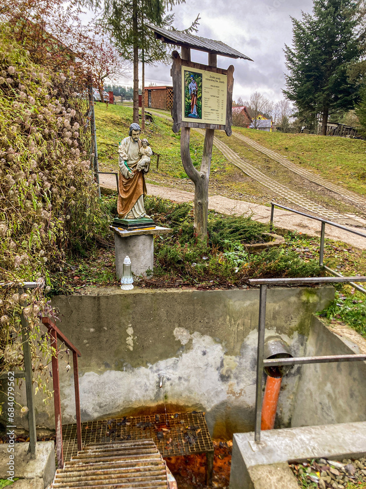 Źrodło wody św. Józef, Szczawnik, Muszyna, Małopolska, St. Joseph water ...