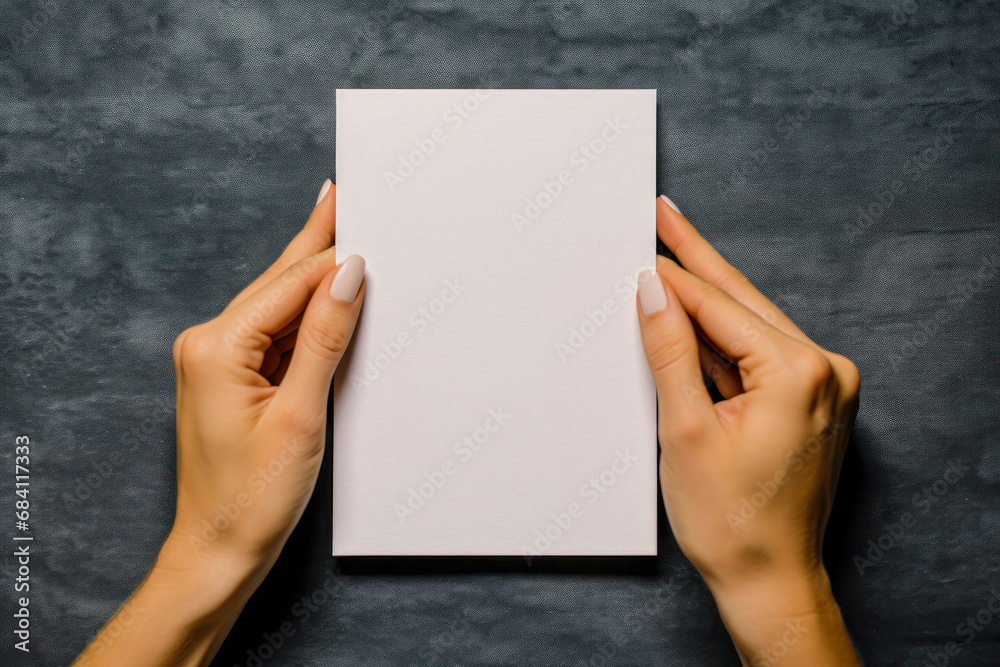 Blank Greeting Card Mockup With Hands Holding The Invitation Card ... Blank Greeting Card Mockup With Hands Holding The Invitation Card ...