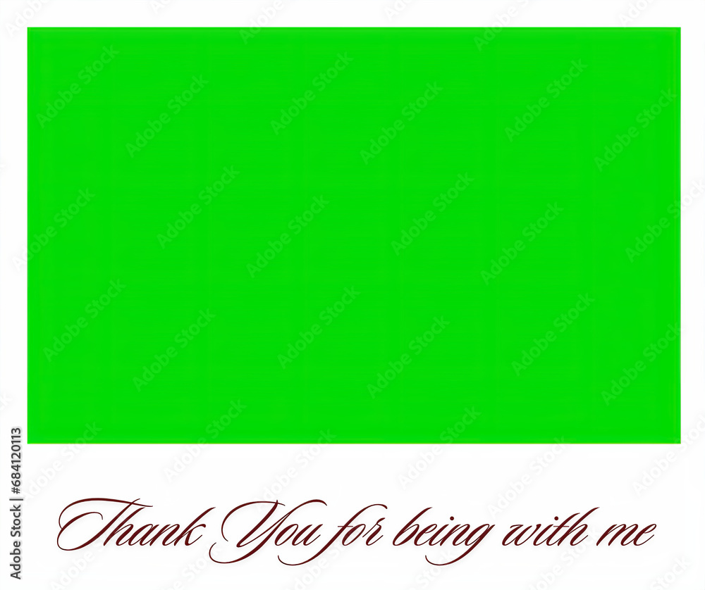 Polaroid-style frame (green screen) Stock Illustration | Adobe Stock