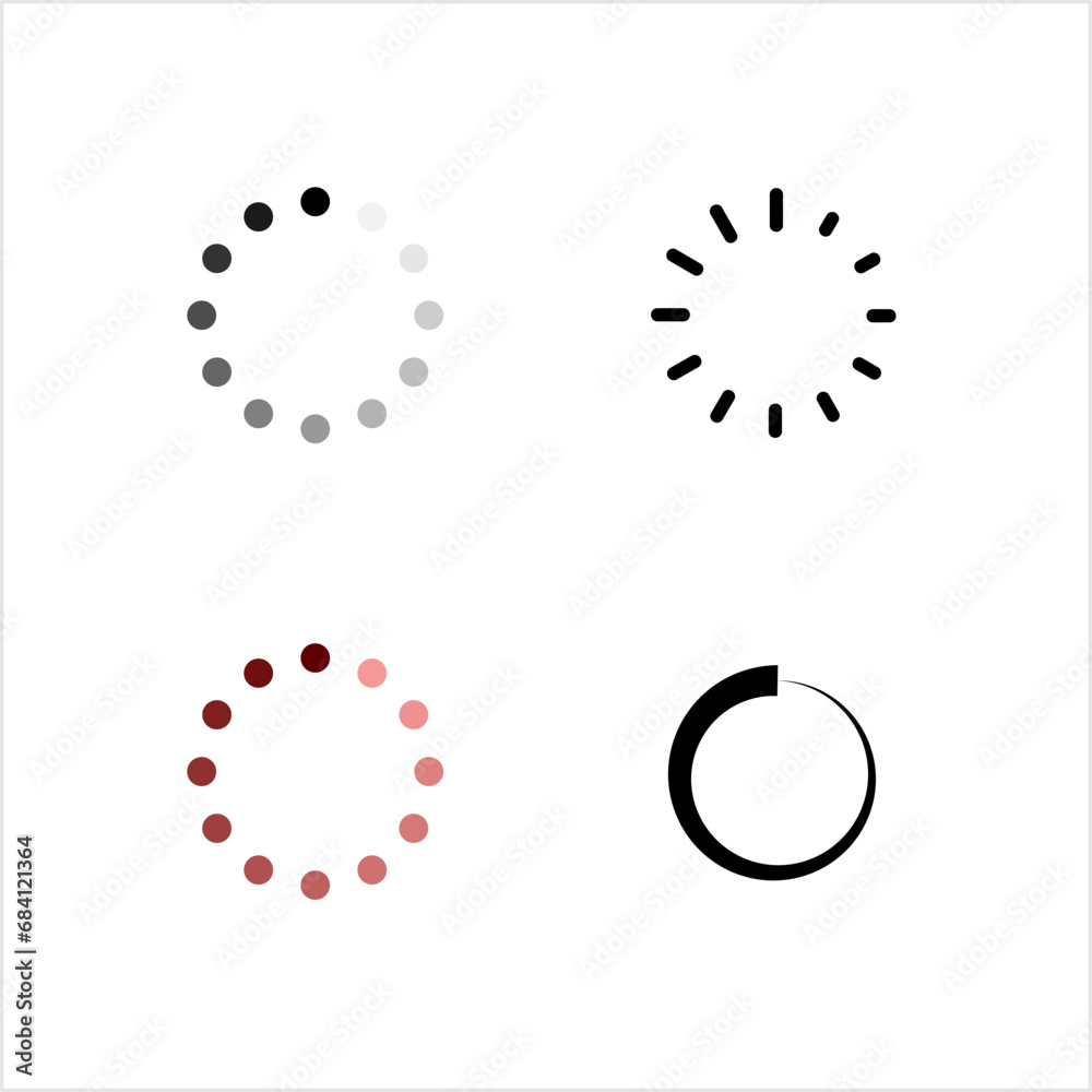 Loading Icon, Download Buffering, Working Process Indicator Stock ...