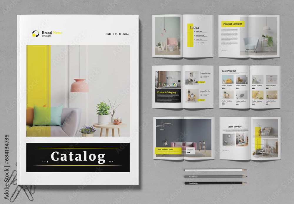 Product Catalog Layout Stock Template Adobe Stock