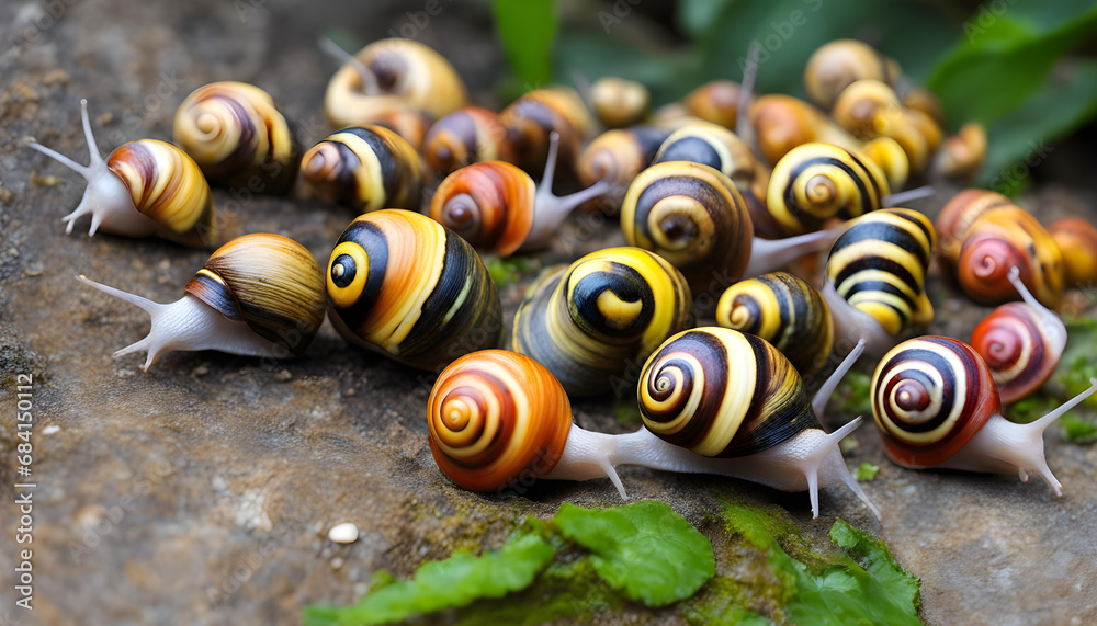 Snails : Polymita picta or Cuban snails one of most colorful and ...