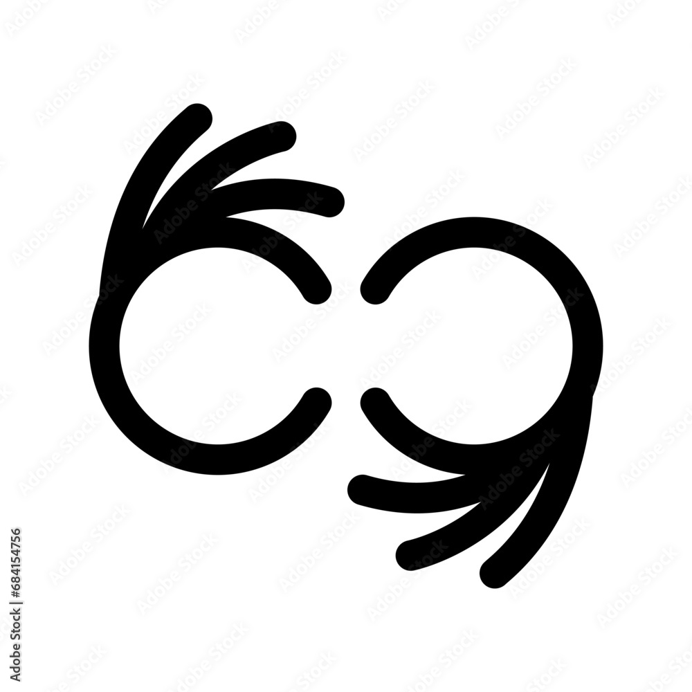 Sign Language Interpreting icon. Symbol of deaf and dumb people ...