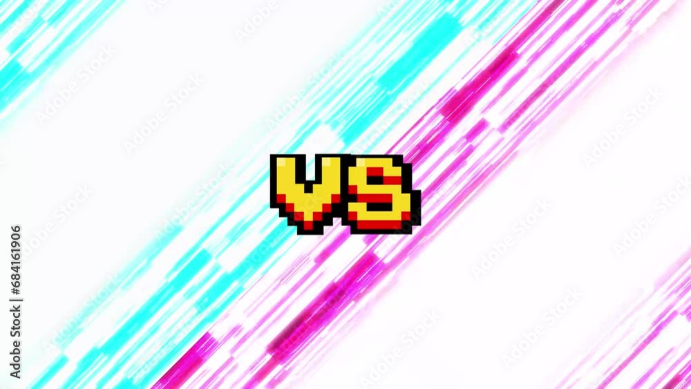 Pixel art versus Screen retro game VS Interface. Versus Screen With ...