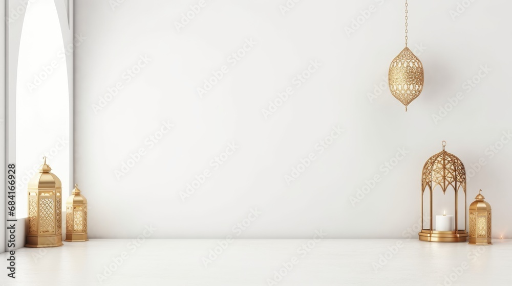 Islamic Background With Lanterns and White Colors an elegant. Usually ...