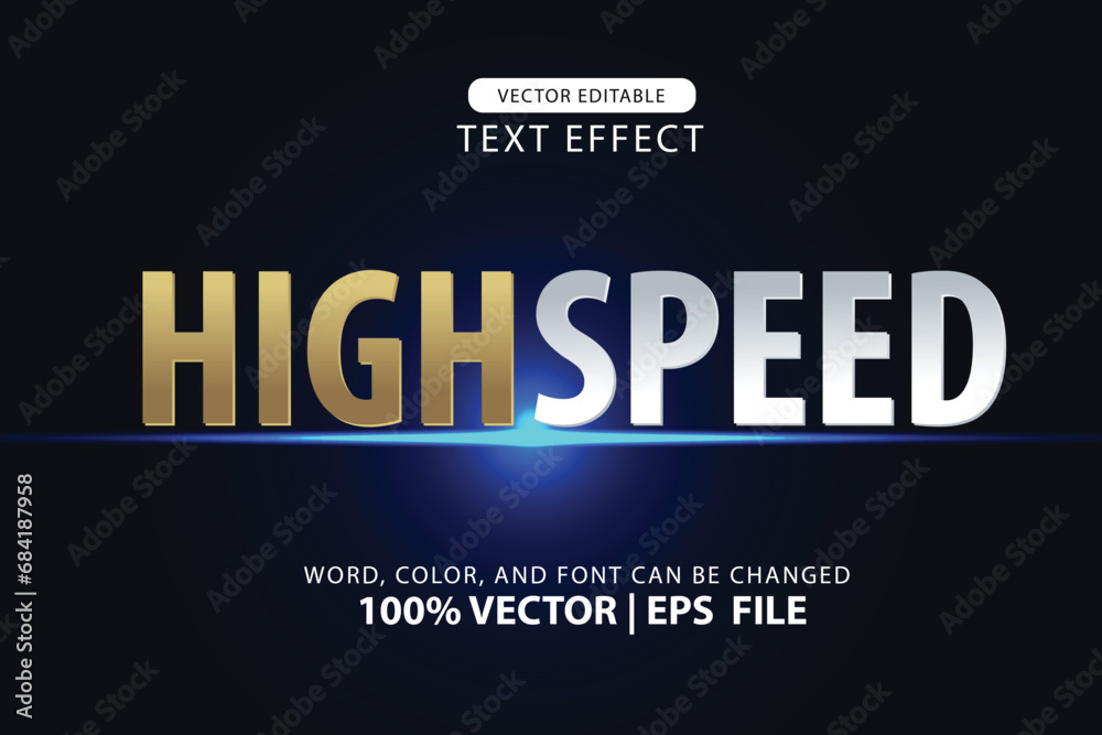 vector editable text effect gold high speed typography template for ...