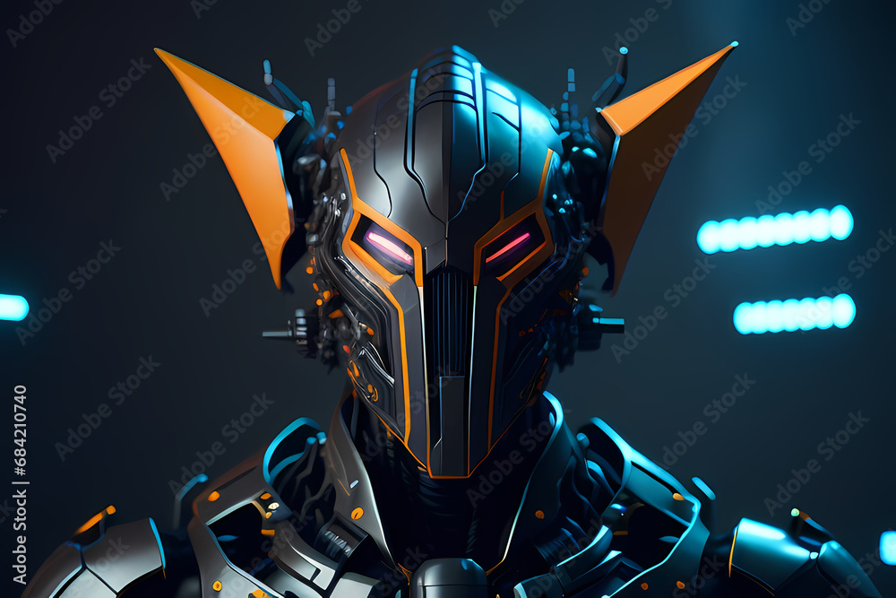 Photo & Art Print Angry robot soldier getting ready for battle Created ...