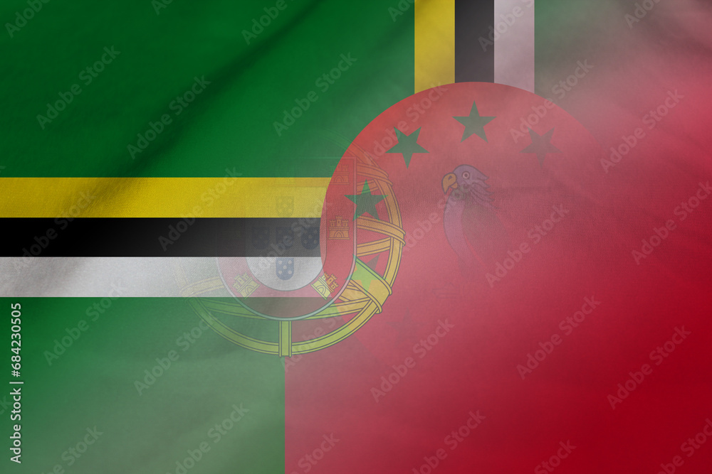 Dominica and Portugal political flag international relations PRT DMA ...
