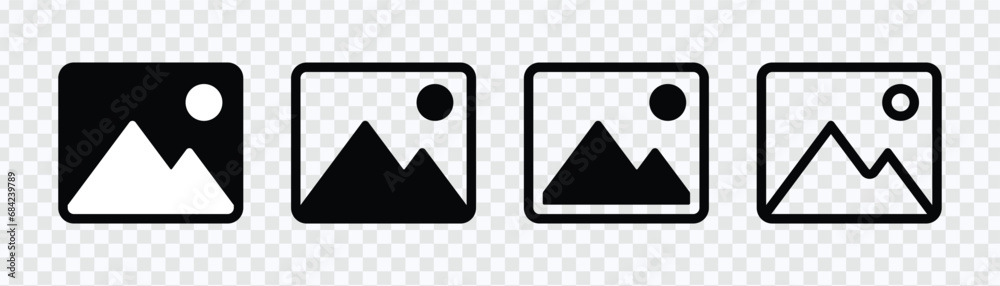 "Gallery Icon Set: Modern and Sleek Image and Picture Symbols for ...