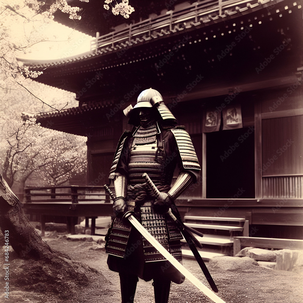 Mystical Terrifying Martial Ronin Samurai Warrior Demon with Bushido ...