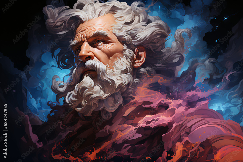 Zeus the Thunderer. God of the sky, thunder, lightning, in charge of ...