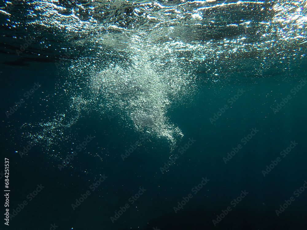 bubbles, bubbles undersea, undersea, green water, underwater, crystal ...