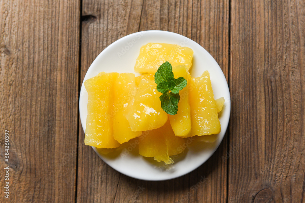 Boiled cassava root dessert Thai food or brazilian food cassava ...