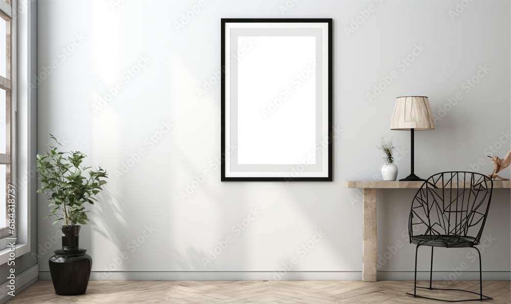 Wall art painting frame hanging on the wall in a modern home, The ...