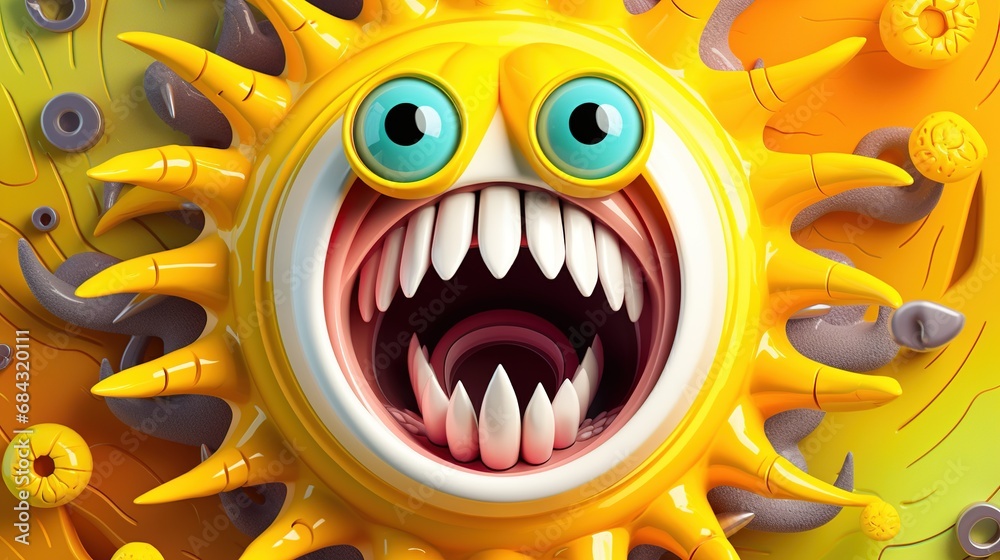 Shocked, scared or startled emoji with mouth wide open and eyes bulging ...